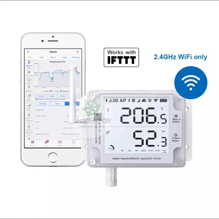WiFi temperature humidity light data logger – SMARTFARMDIY