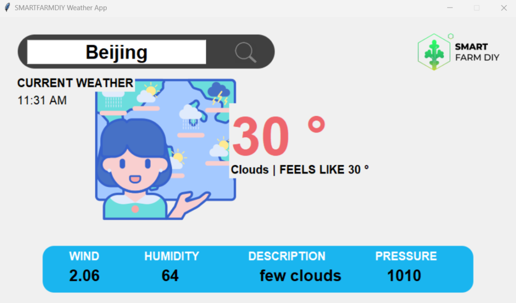 Weather Forecast App Dashboard – SMARTFARMDIY